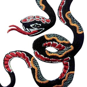 Pattern Snake Embroidered Badge Iron on Sew on Patch - Etsy