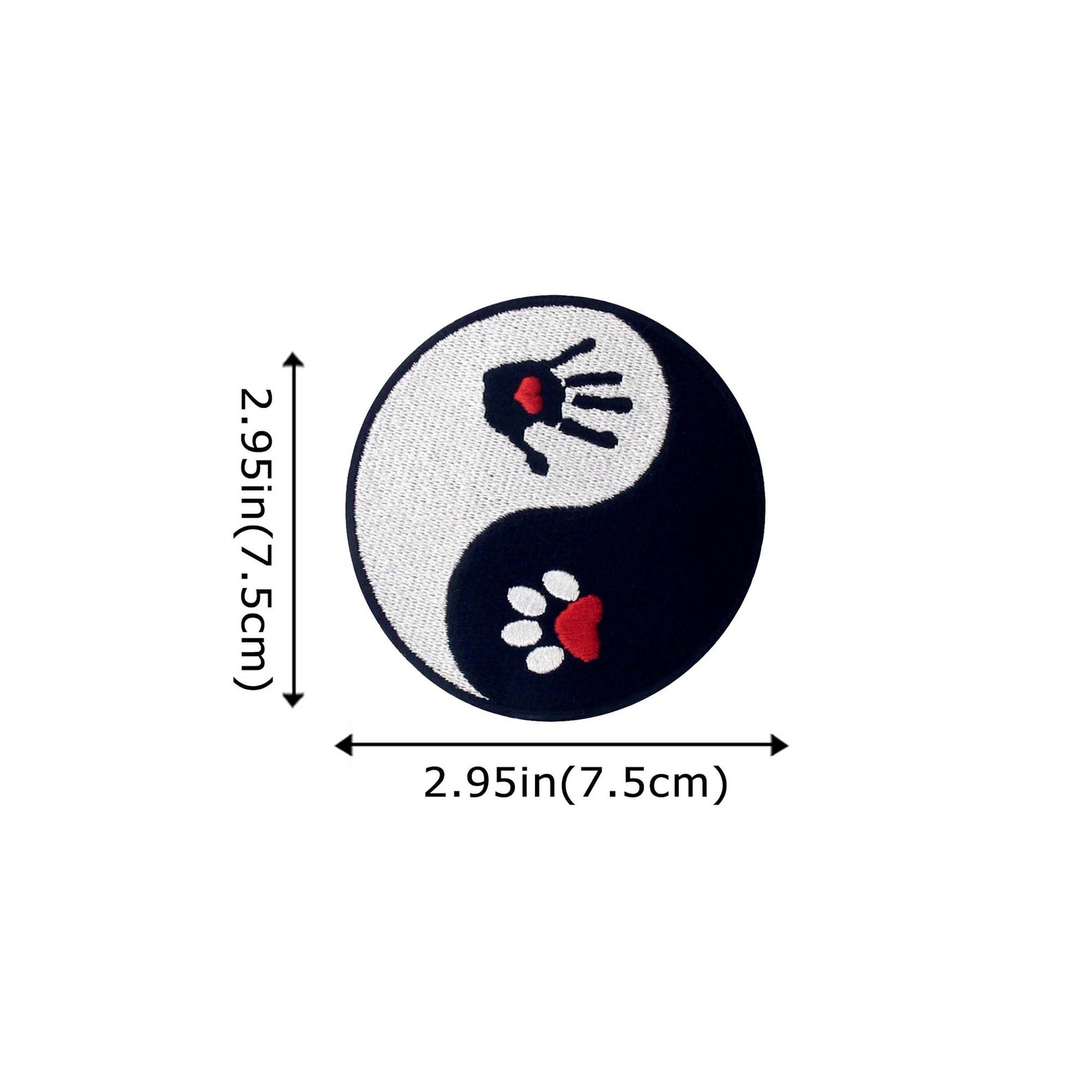 Dog and Human Ying Yang Iron On/sew on Patch - Etsy
