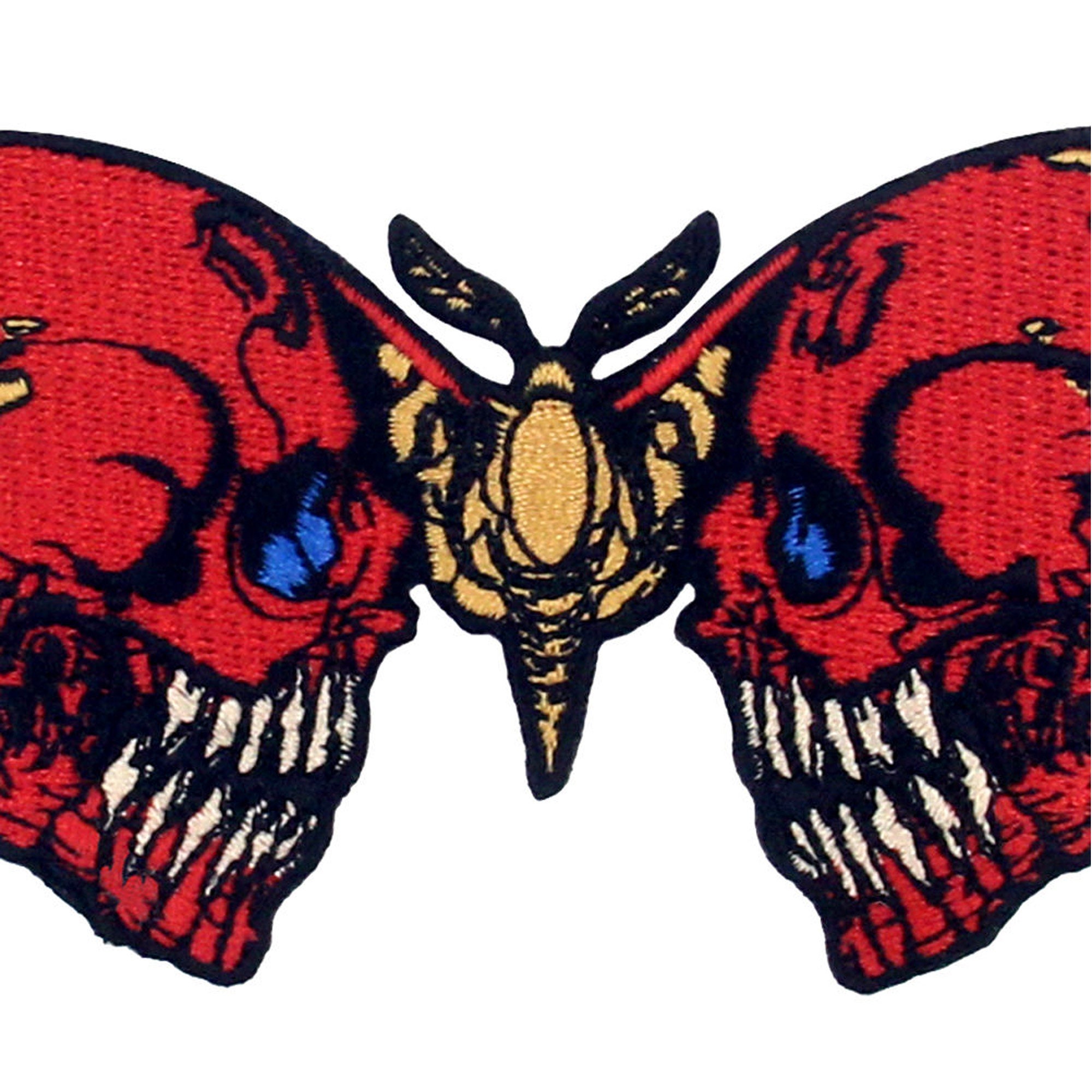 The Bleeding Skull Butterfly Patch Iron-on/sew-on Embroidered - Etsy
