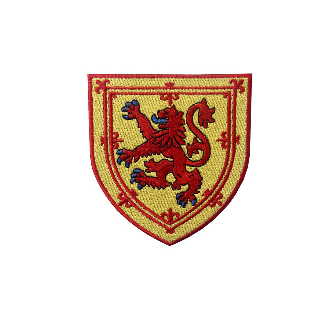 Scotland Coat of Arms Embroidered Emblem Cross Lion Shield Iron on Sew ...