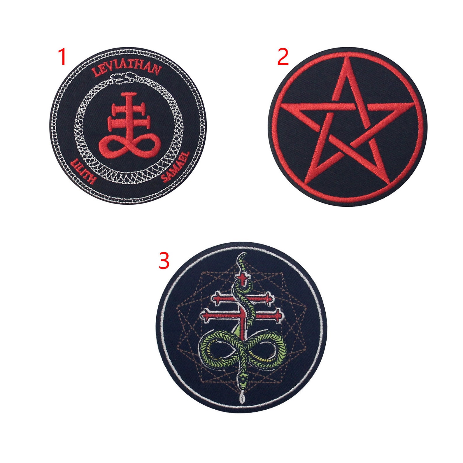 Satanic Magick/goth Pagan Symbols Pentagram/svart Crown - Etsy
