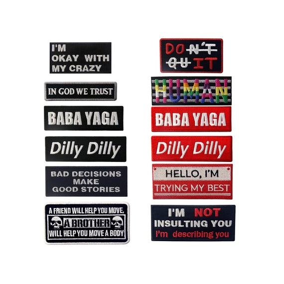 Embroidered Words Phase Saying Patches Iron On/sew on Jacket - Etsy
