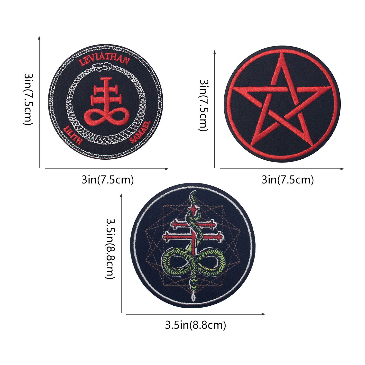 Satanic Magick/goth Pagan Symbols Pentagram/svart Crown - Etsy