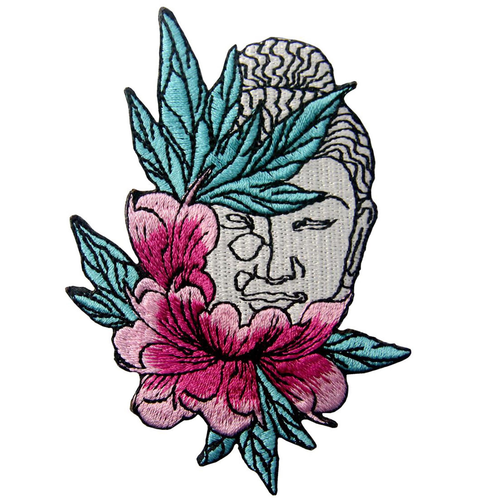 Buddha and Lotus Flower Applique Embroidered Badge Iron on Sew on Patch ...