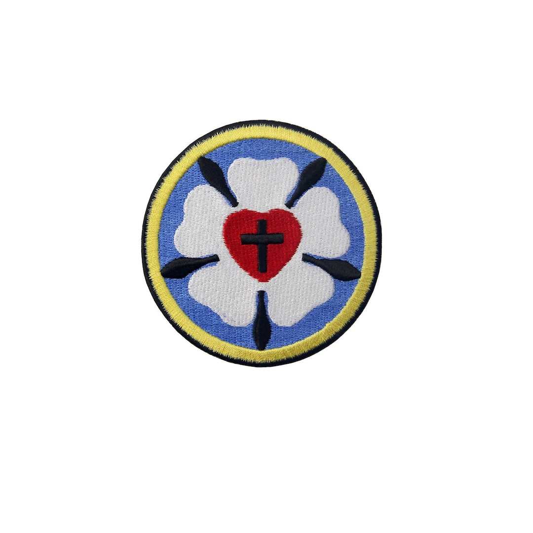 Lutheran Rose Lutheranism Emblem Embroidered Applique Iron on / Sew on ...