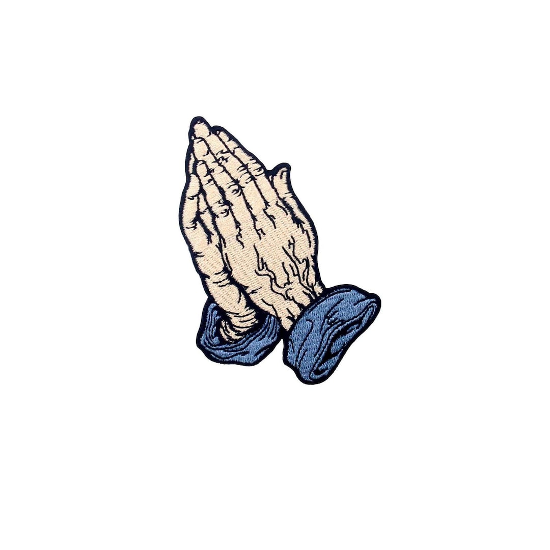 Praying Hands Embroidered Applique Iron on Sew on Emblem - Etsy