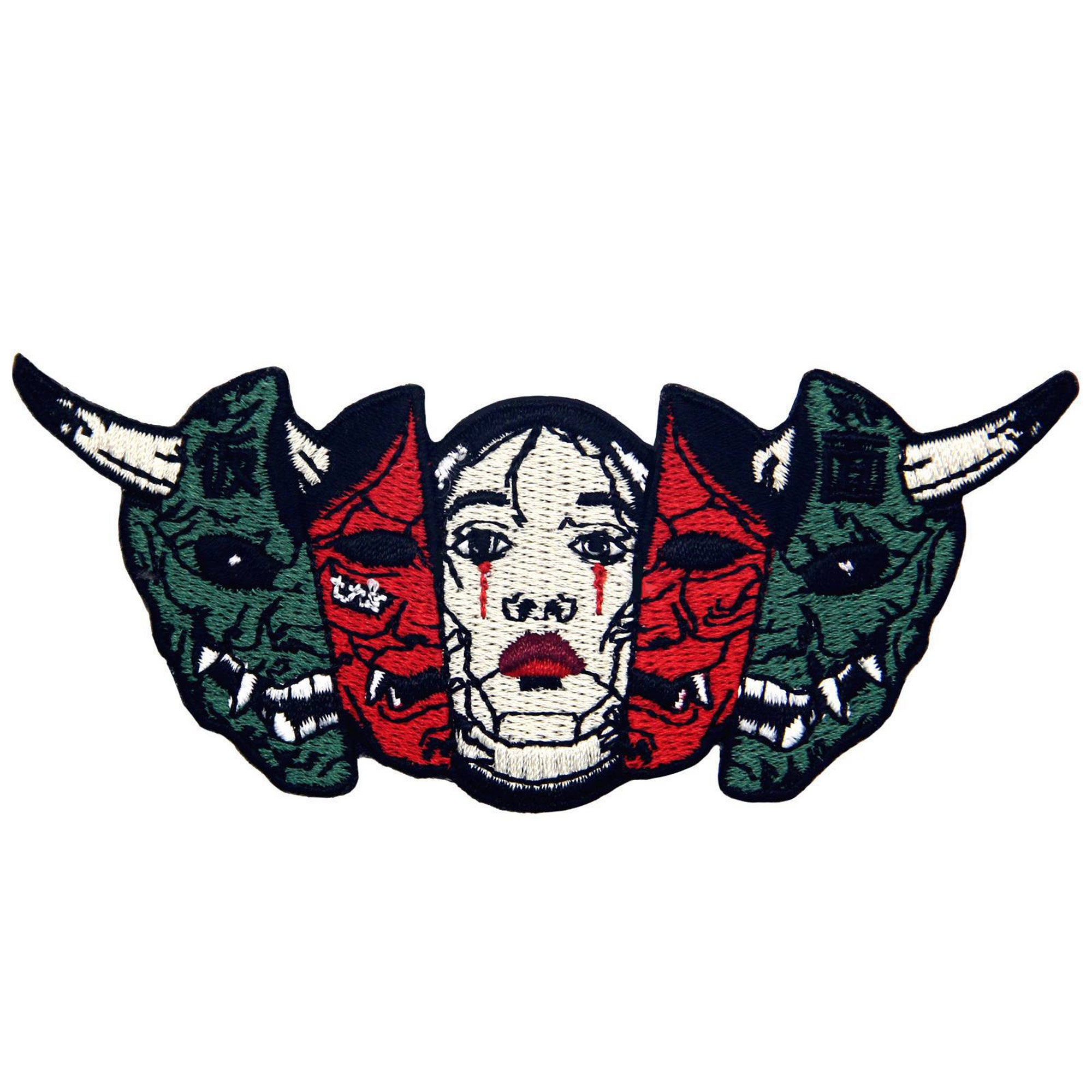 Embroidered Japanese Hannya Oni Mask Patch Iron on Sew on Clothes ...