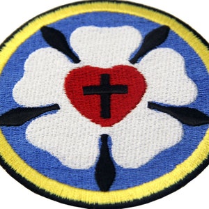 Lutheran Rose Lutheranism Emblem Embroidered Applique Iron on / Sew on ...