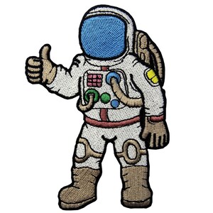 Astronaut Patch Iron / Sew on Embroidered Spaceman Space Suit NASA T ...