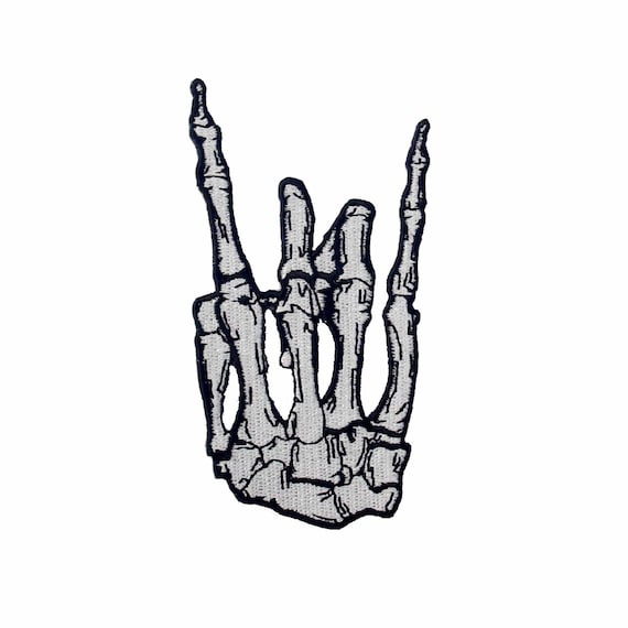 Punk Rock and Roll Skeleton Finger Heavy Metal Music Hand | Etsy