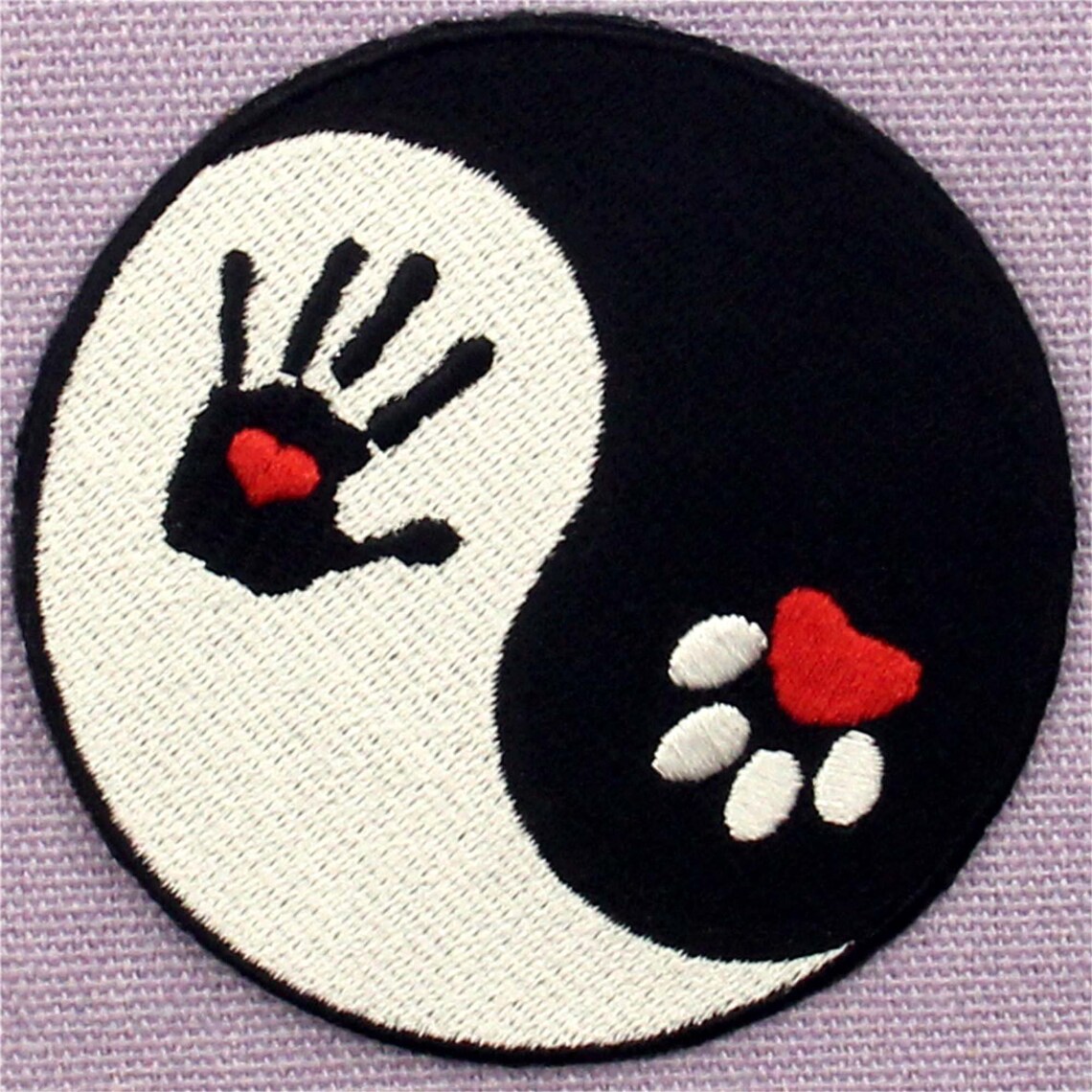 Dog and Human Ying Yang Iron On/sew on Patch | Etsy