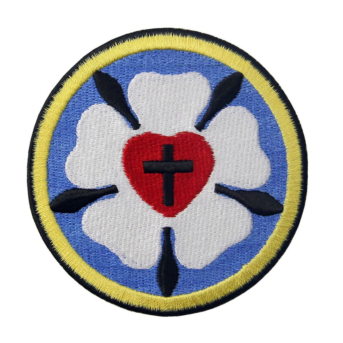 Lutheran Rose Lutheranism Emblem Embroidered Applique Iron on - Etsy