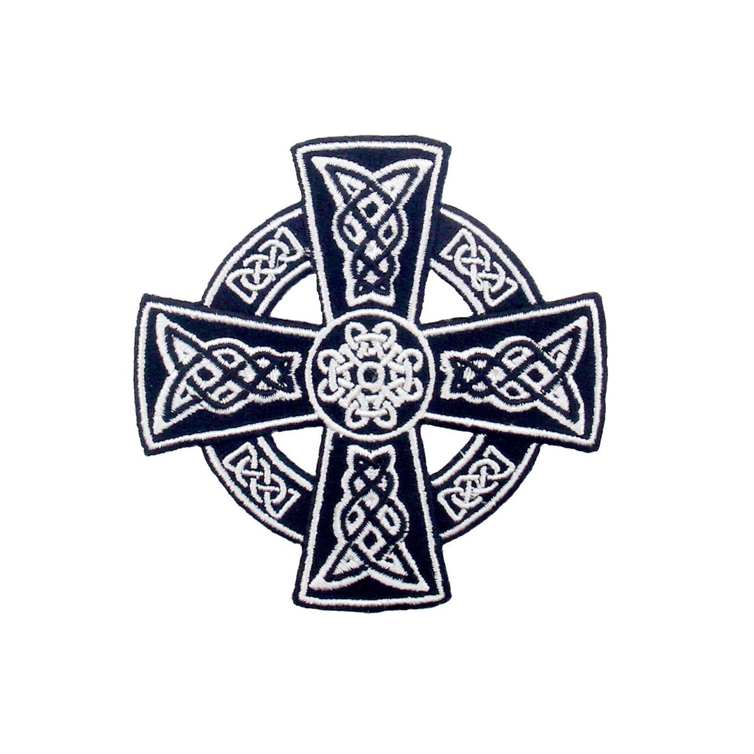 Celtic Cross Irish Gothtattoo Druids Wicca Pagan Embroidered Sew/iron ...
