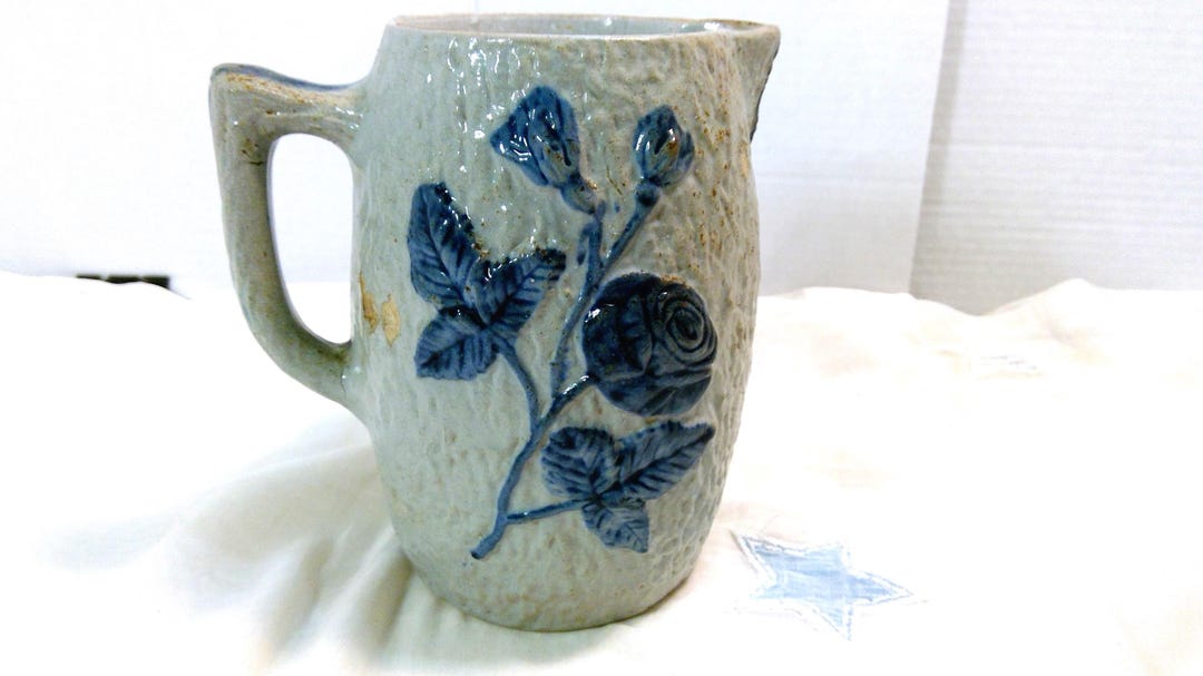 Whites Utica Rose Pottery Jug - Etsy