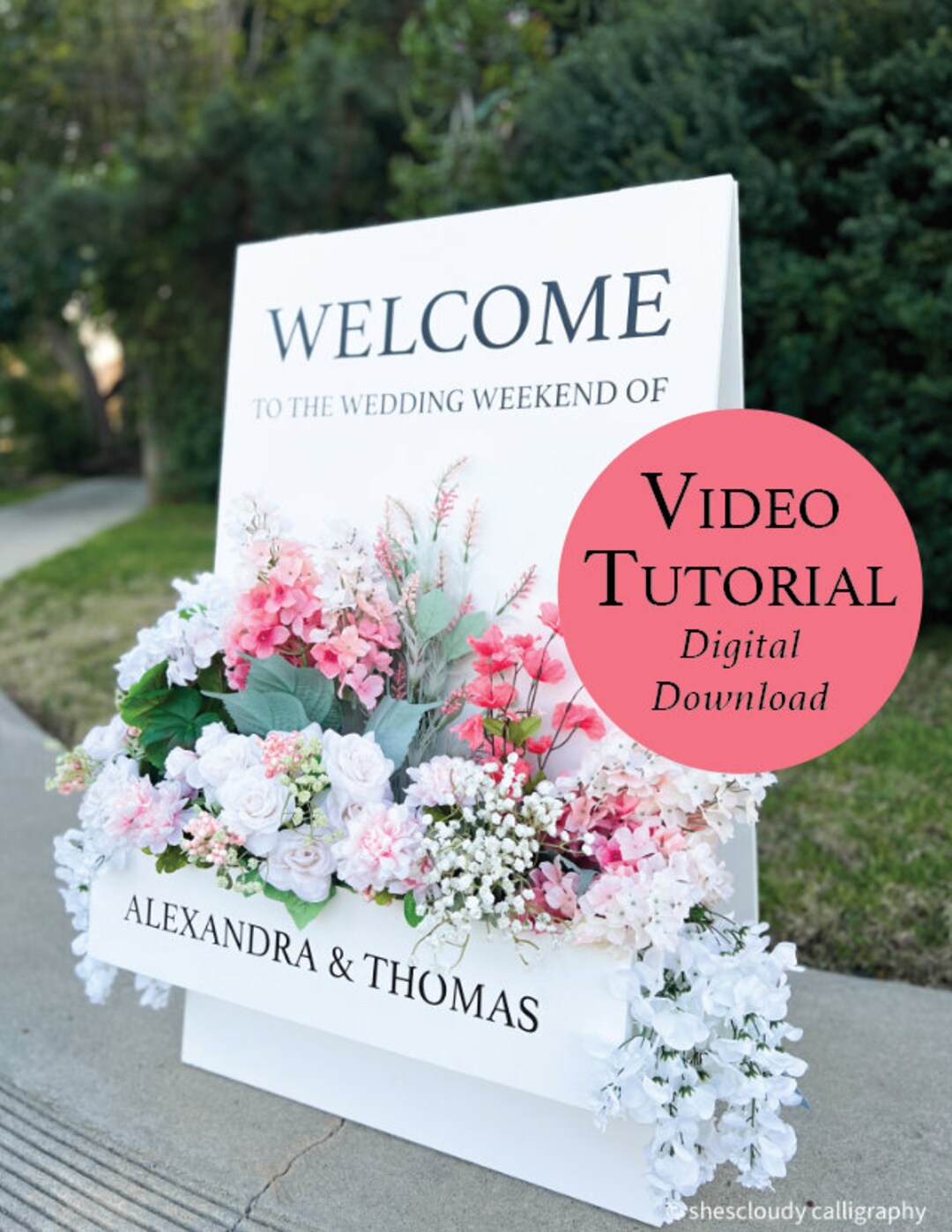 Video Tutorial: DIY Flower Box Welcome Sign; DIY Wedding Welcome Sign ...
