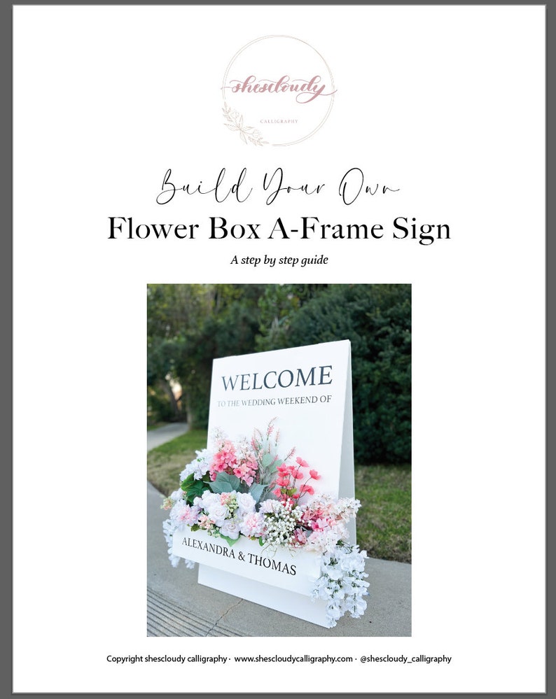 DIY Flower Box Welcome Sign Tutorial: Step-by-step Instructions (PDF ...