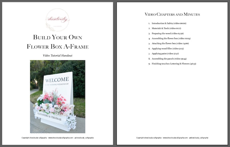 Flower Box Welcome Sign DIY Video Tutorial (digital Download) - Etsy