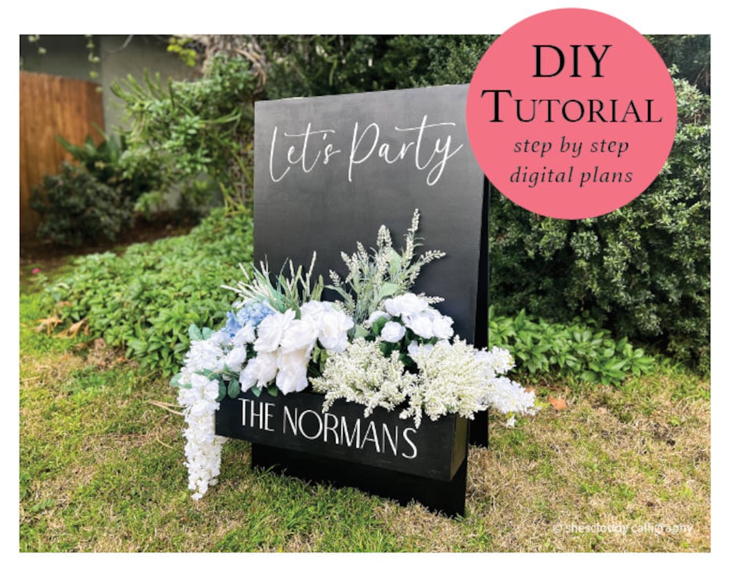 DIY Flower Box Welcome Sign Tutorial: Step-by-step Instructions (PDF ...