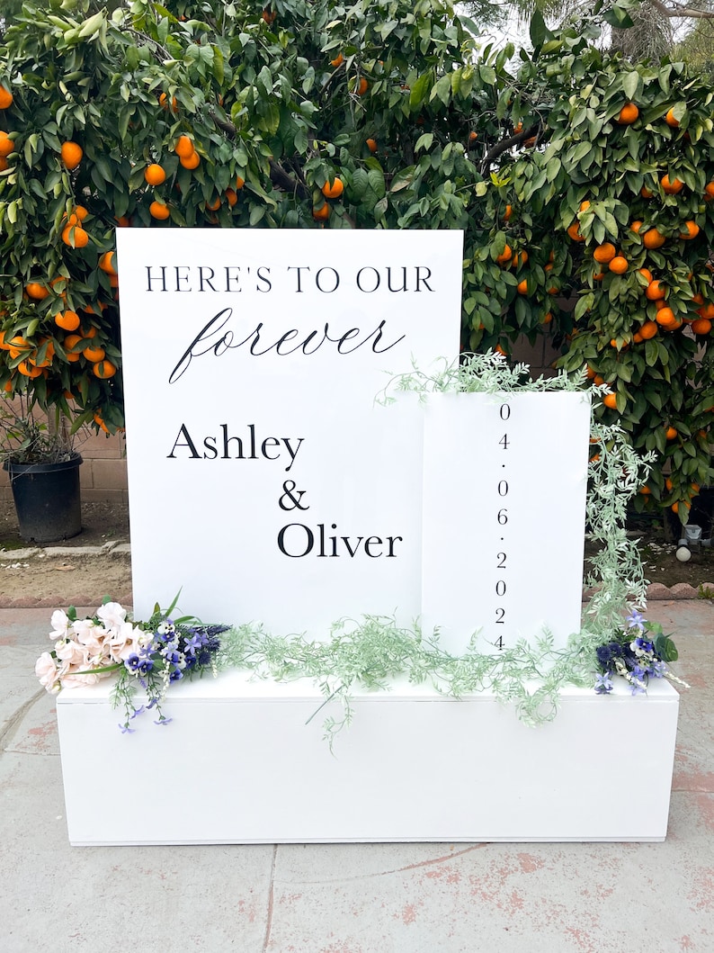 DIY Acrylic Wedding Sign Stand Tutorial: Wooden Base Box (PDF) - Etsy