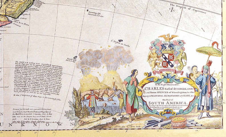 Old Map of Latin America, Digital Map Print, Vintage Map, Vintage Map ...