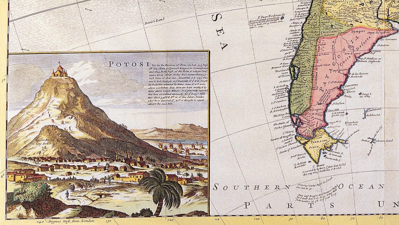 Old Map of Latin America, Digital Map Print, Vintage Map, Vintage Map ...