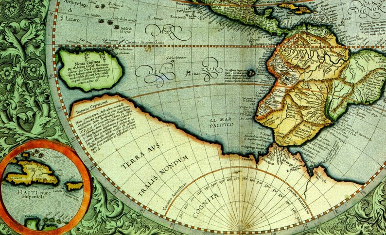 Map of America, America Map, Vintage Map, Vintage Map Print, Ancient ...