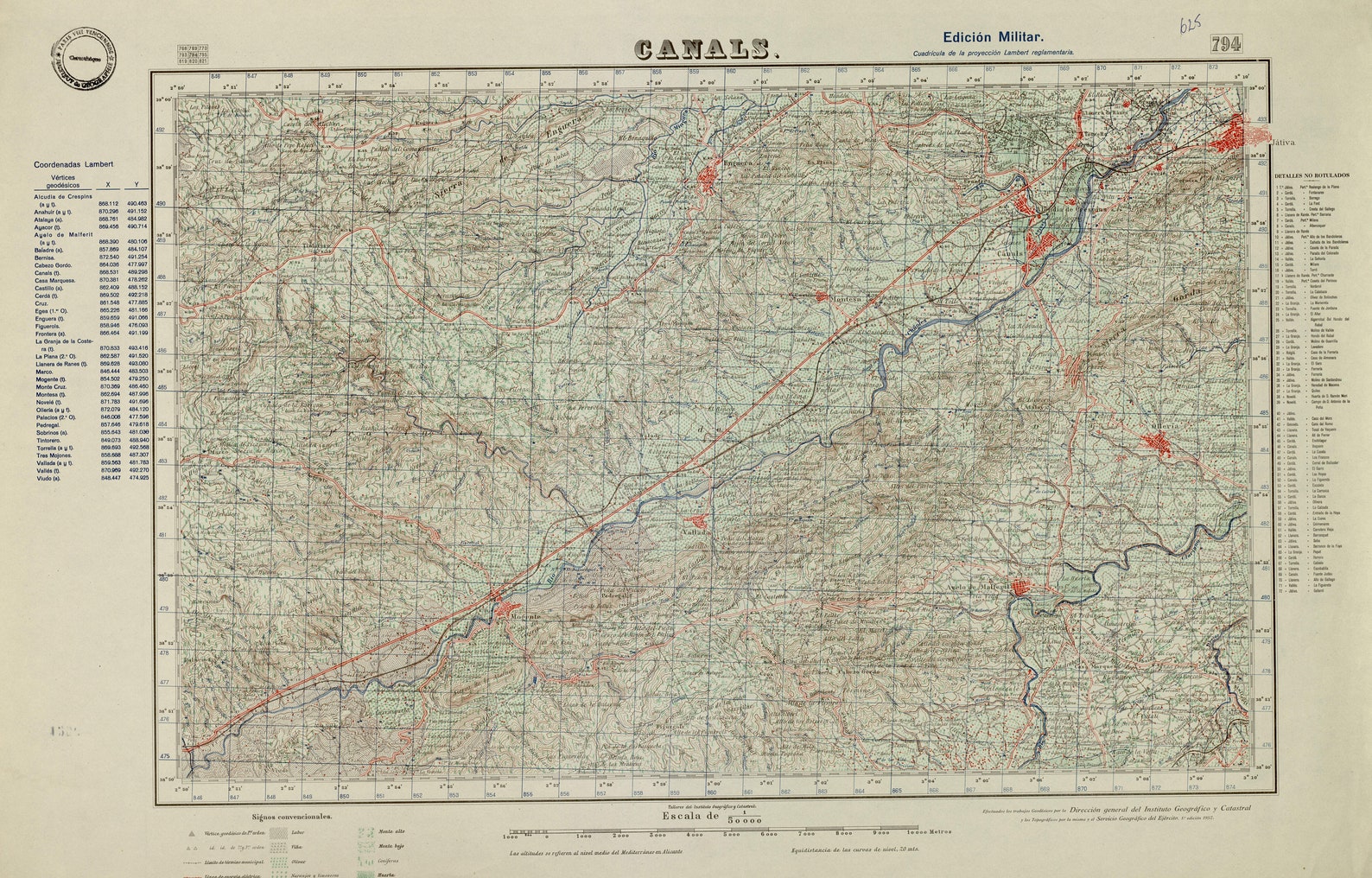 Canals Map, Map of Canals, Canals Plan, Canals Spain, Canals Poster ...