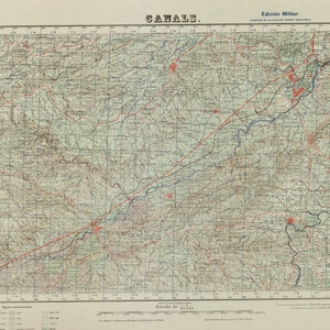 Canals Map, Map of Canals, Canals Plan, Canals Spain, Canals Poster ...