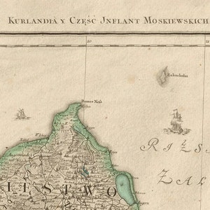 Old Latvia Map, Courland Map, Kurlandia Map, Inflanty Map, Polish ...