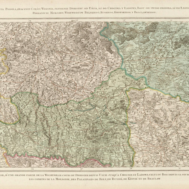 Map of Podolia, a Large Part of Volhynia, Map of Poland, Poland Map ...