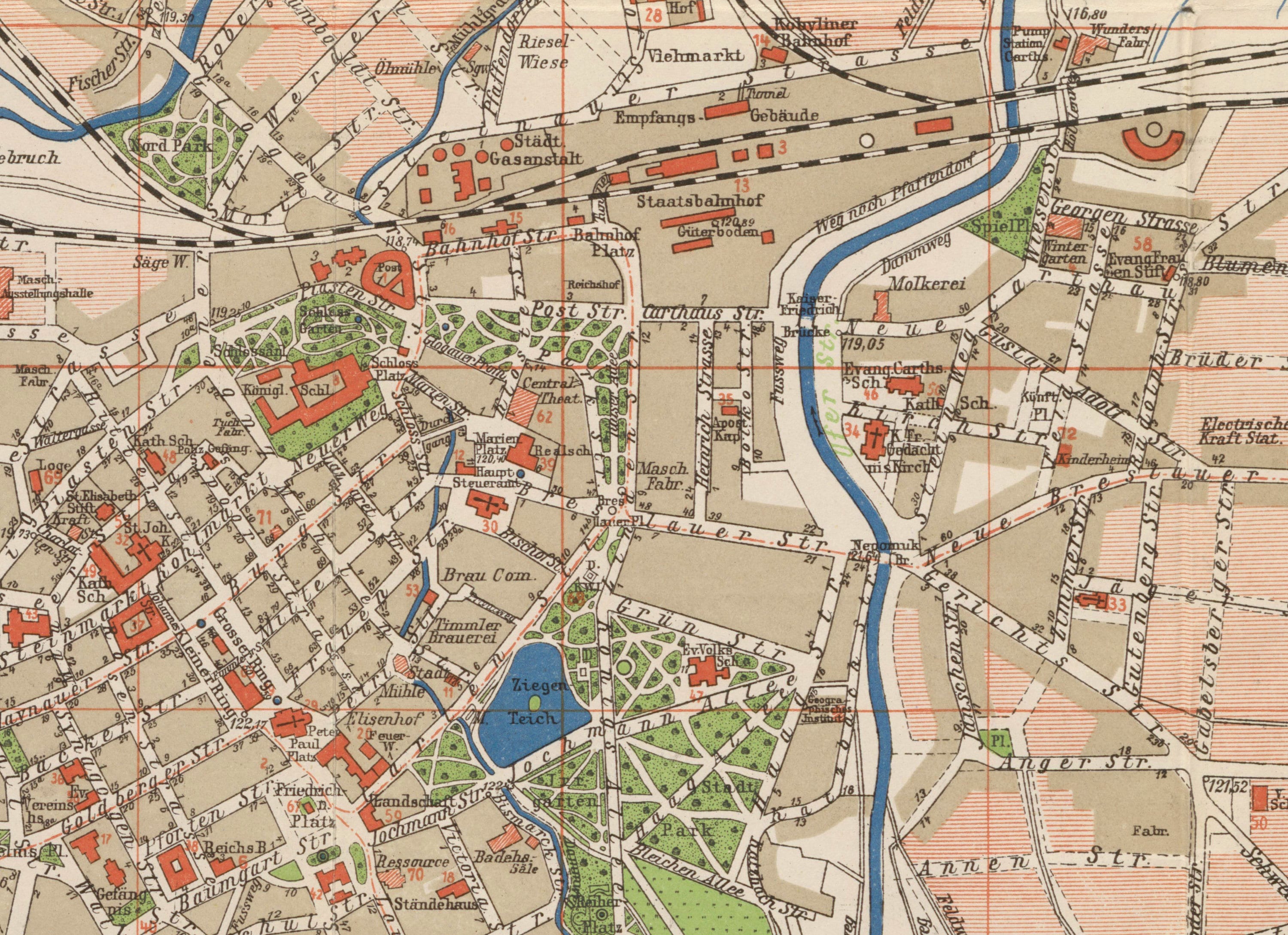 Plan Legnicy Z 1908 Roku, Legnica Map, Old Map of Legnica, Map of ...