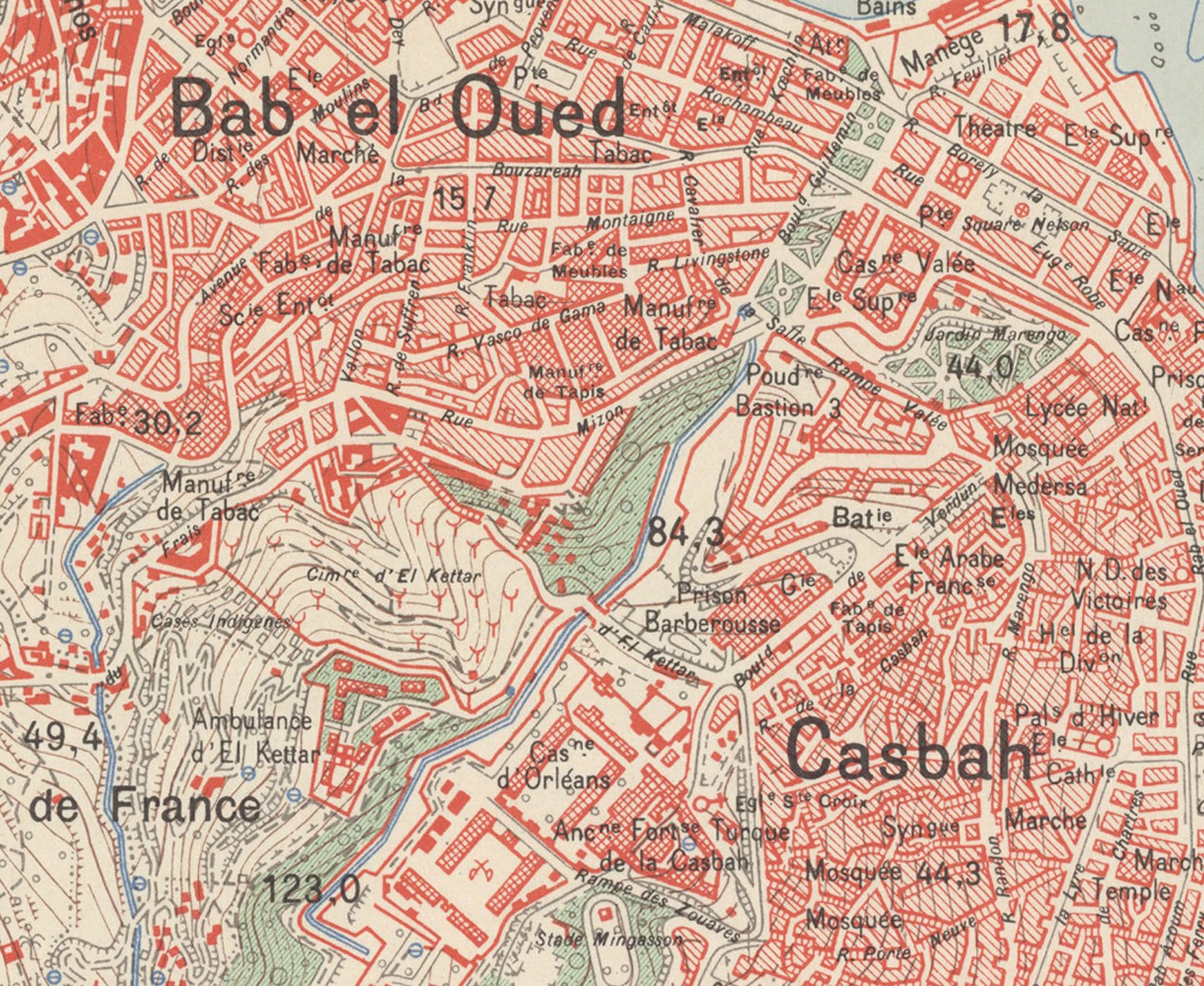 Alger Map, Map of Alger, Alger Print, Old Map of France, Alger Art ...