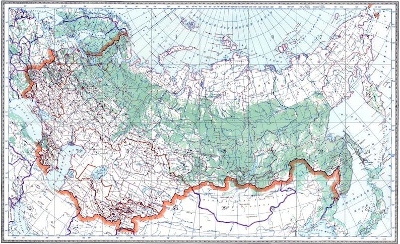 Große UdSSR Karte, Sowjetunion Karte, Alte Sowjetunion Karte ...