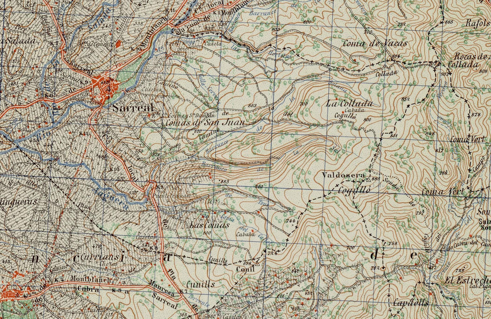 Montblanch Plan, Montblanc Map, Map of Montblanc, Spain Map, Map of ...