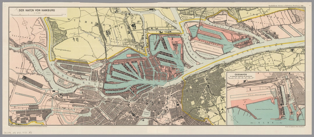 Der Hafen Von Hamburg, Port of Hamburg, Der Hafen Von Hamburg Plan ...