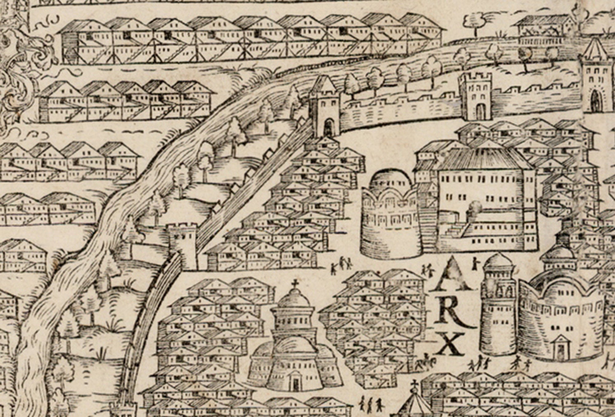 Moscow Map, Map of Moscow, Old Map of Moscow, Old Europe Map, Vintage ...