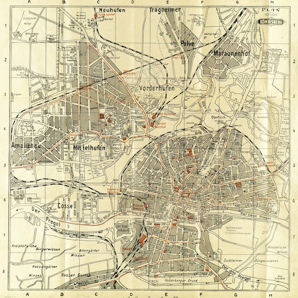 Map of Konigsberg - Etsy