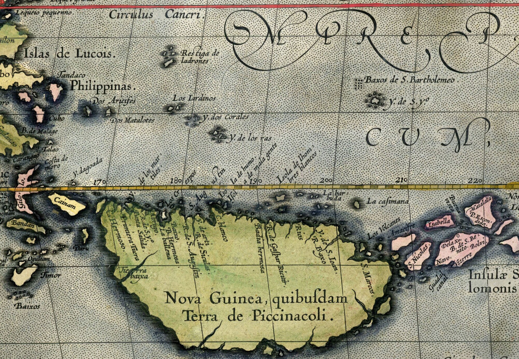 Old Map of the Pacific Ocean and Coastal Countries 1589, Old Map of ...