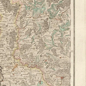 Old Map of Lithuania, Old Map of Poland, Rizzi Zannoni, Carte De La ...