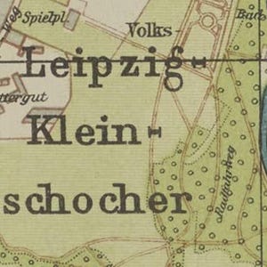 Historical Map of Leipzig by Gaebler 1940 Edition, Old Stadtplan, Lipsk ...