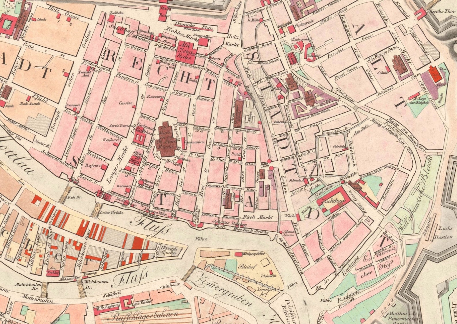 Gdansk Map - Gdansk City Print - Europe Map - Map of Poland - Map Art ...