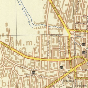 Tarnow Map, Tarnów Plan, Old Tarnow Map, Vintage Tarnow Map, Map of ...