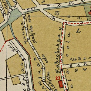 Jelgava Map, Retro Jelgava Plan, Old Map of Jelgava, Vintage Latvia Map ...