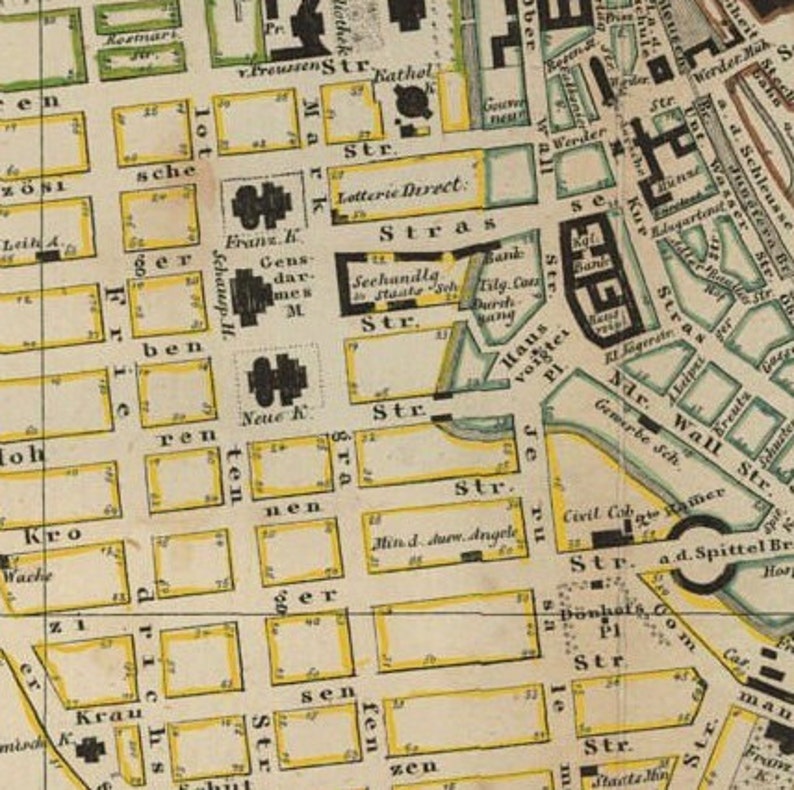 Berlin Map, Old Berlin Map, Berlin Map Print, Old Map of Germany ...