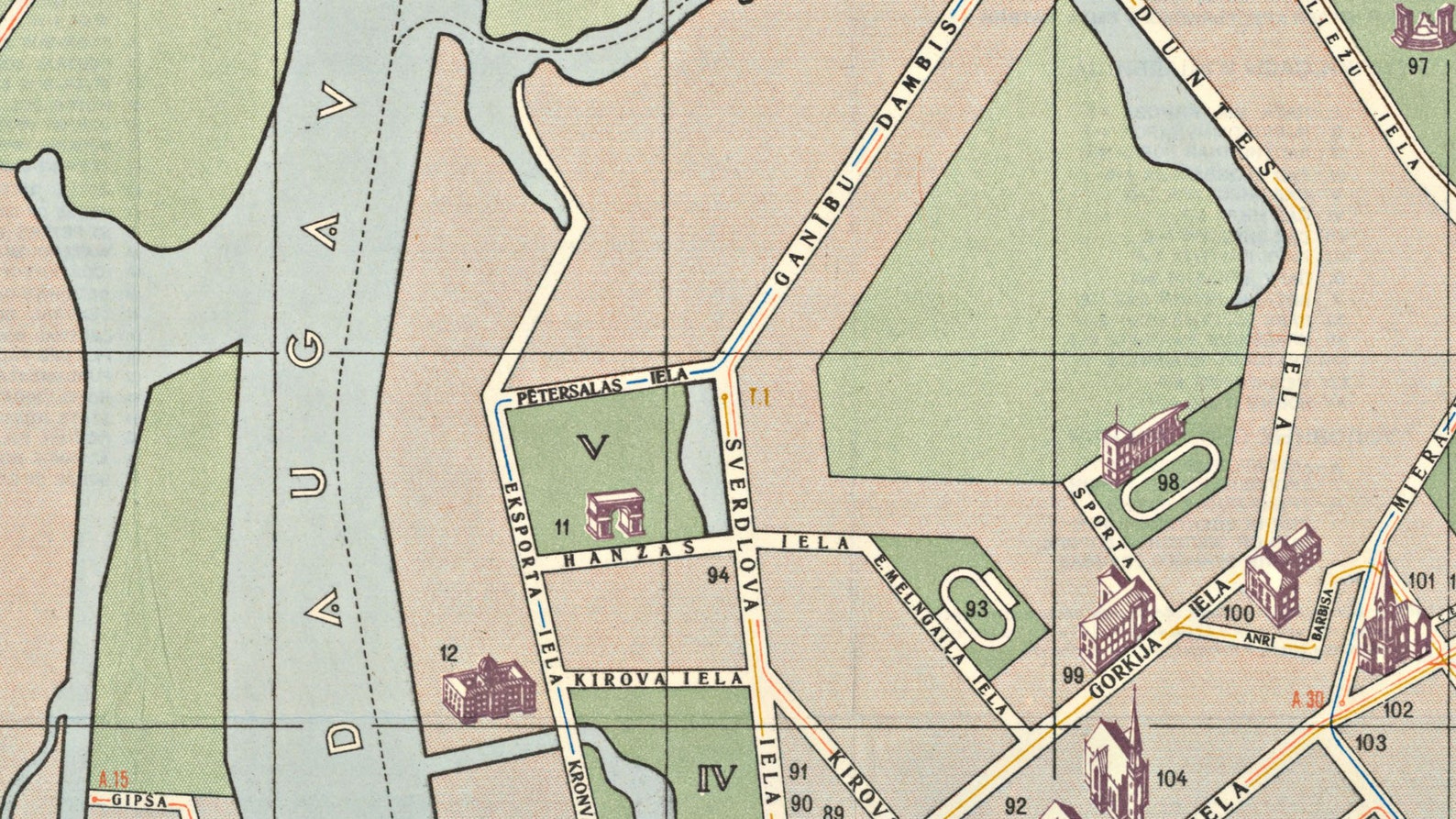 Riga Map, Retro Riga Plan, Old Map of Riga, Vintage Latvia Map, Latvia ...