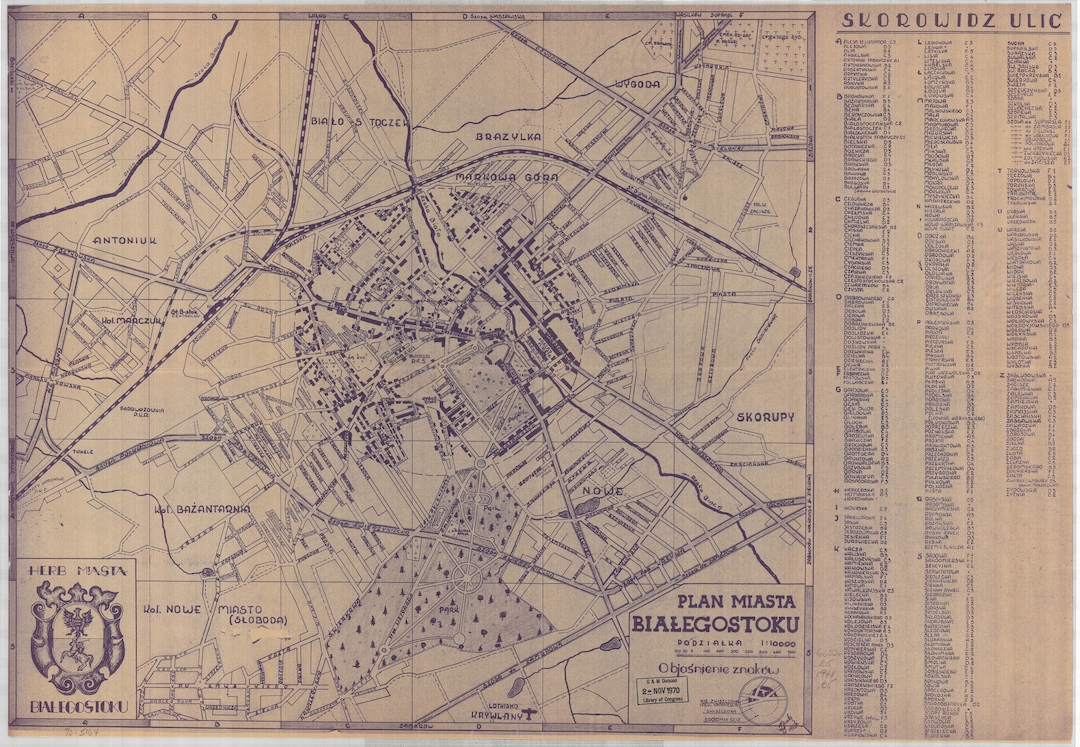 Białystok Map, Map of Bialystok, Bialystok Print, Bialystok Poster ...