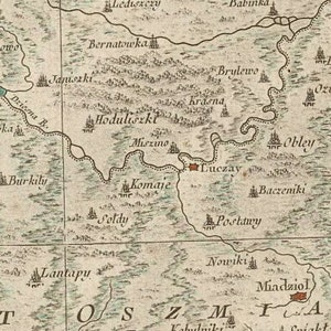 Old Map of Poland, Rizzi Zannoni, Carte De La Pologne, Wilno Map ...