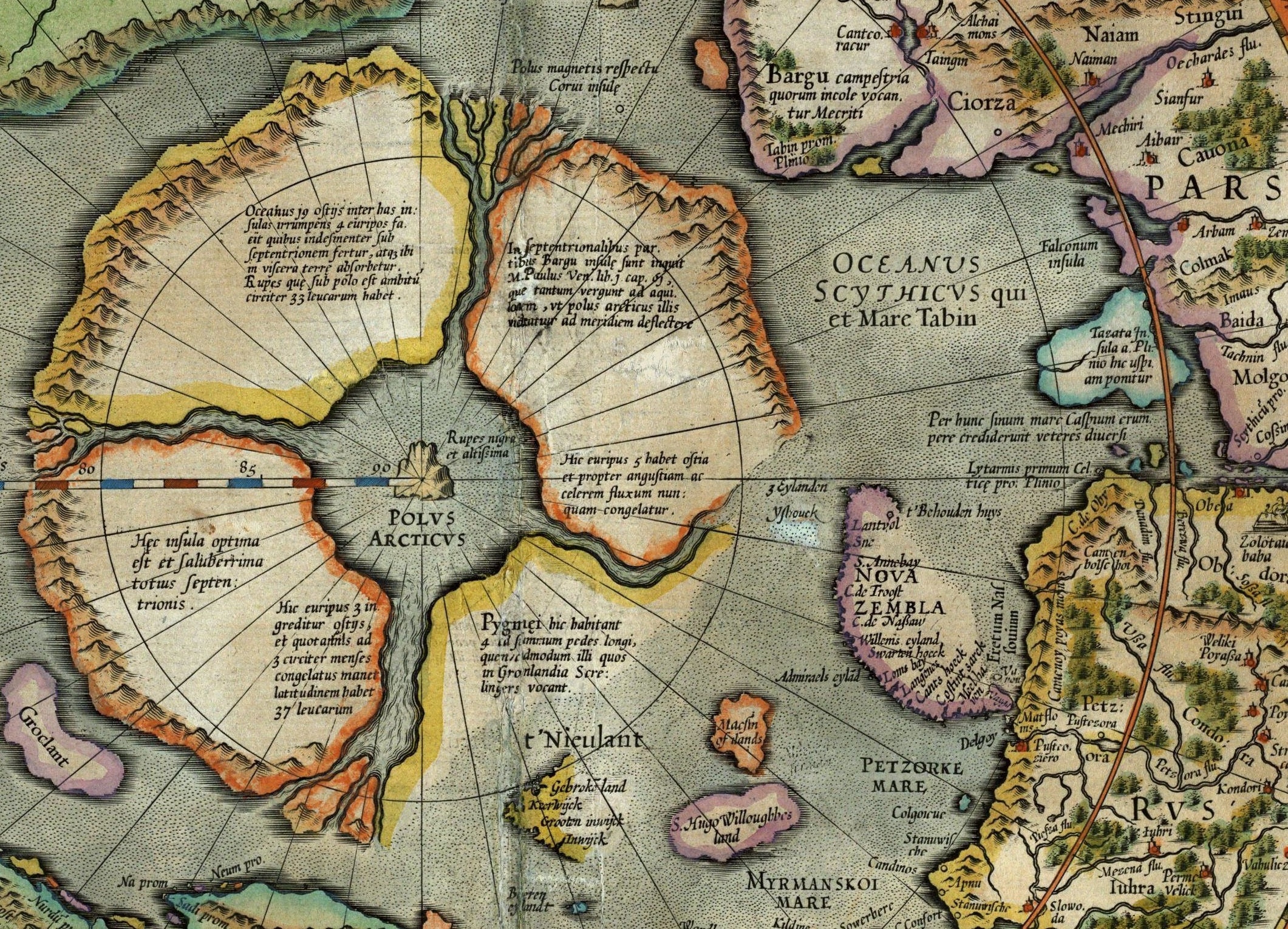 North Pole Map, Digital Map Print, Printable Map Art, Vintage Map Print ...