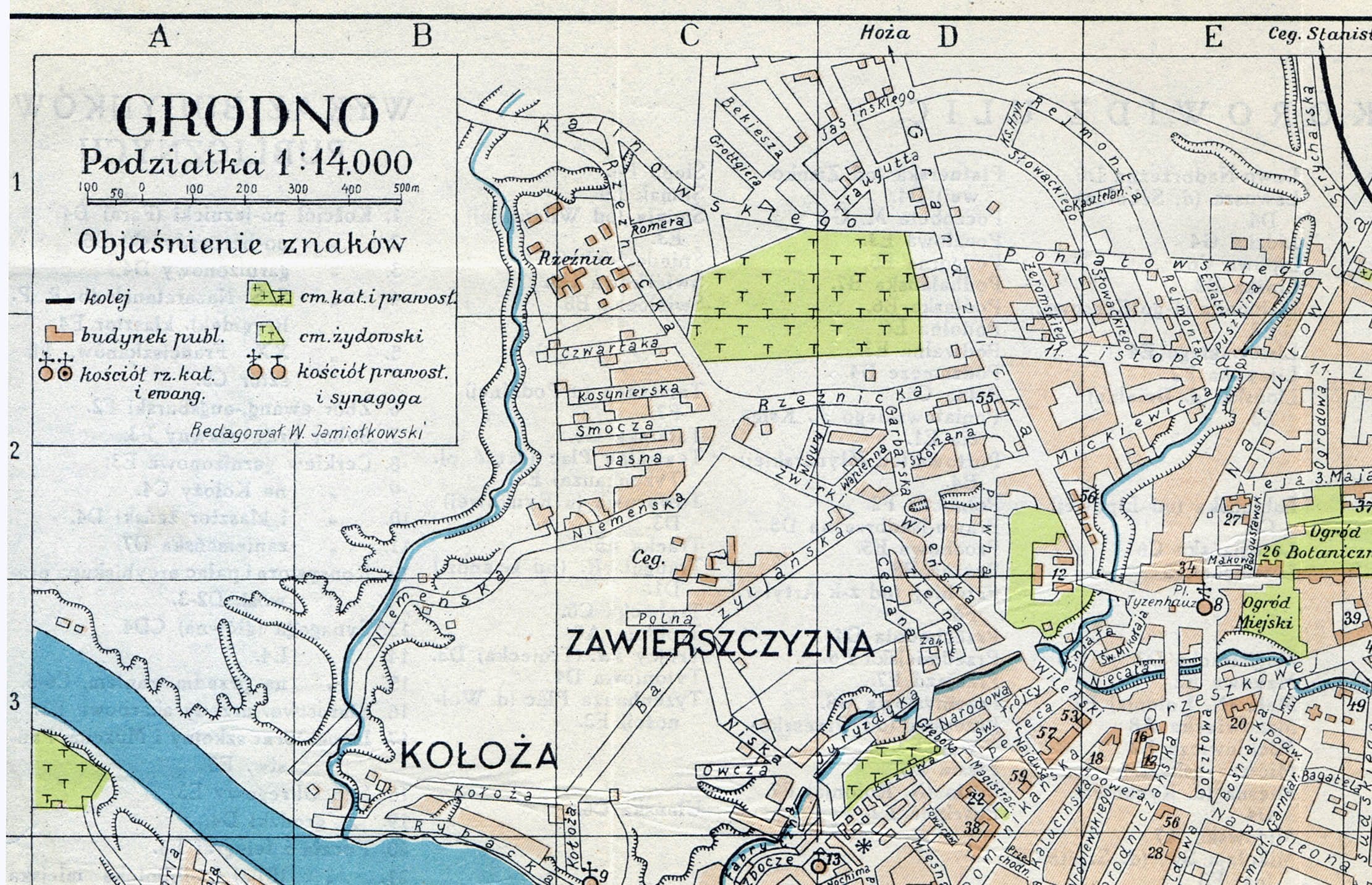 Grodno Map - Old Map of Grodno - Hrodna Map - Map of Poland - Poland ...