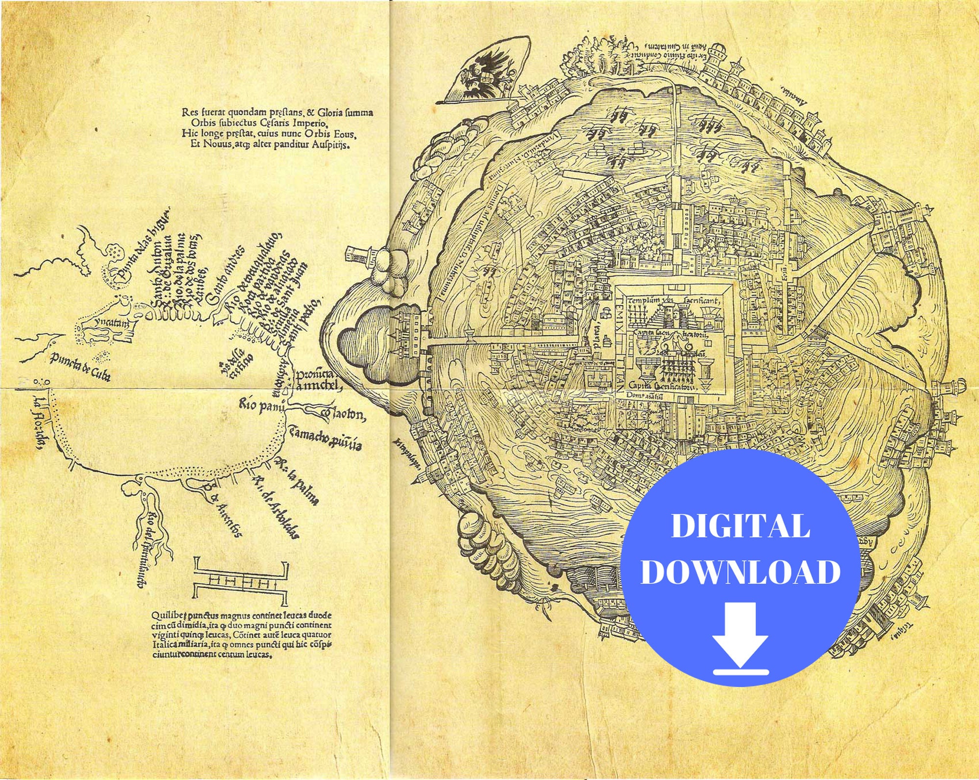 Aztec Empire Tenochtitlan Map